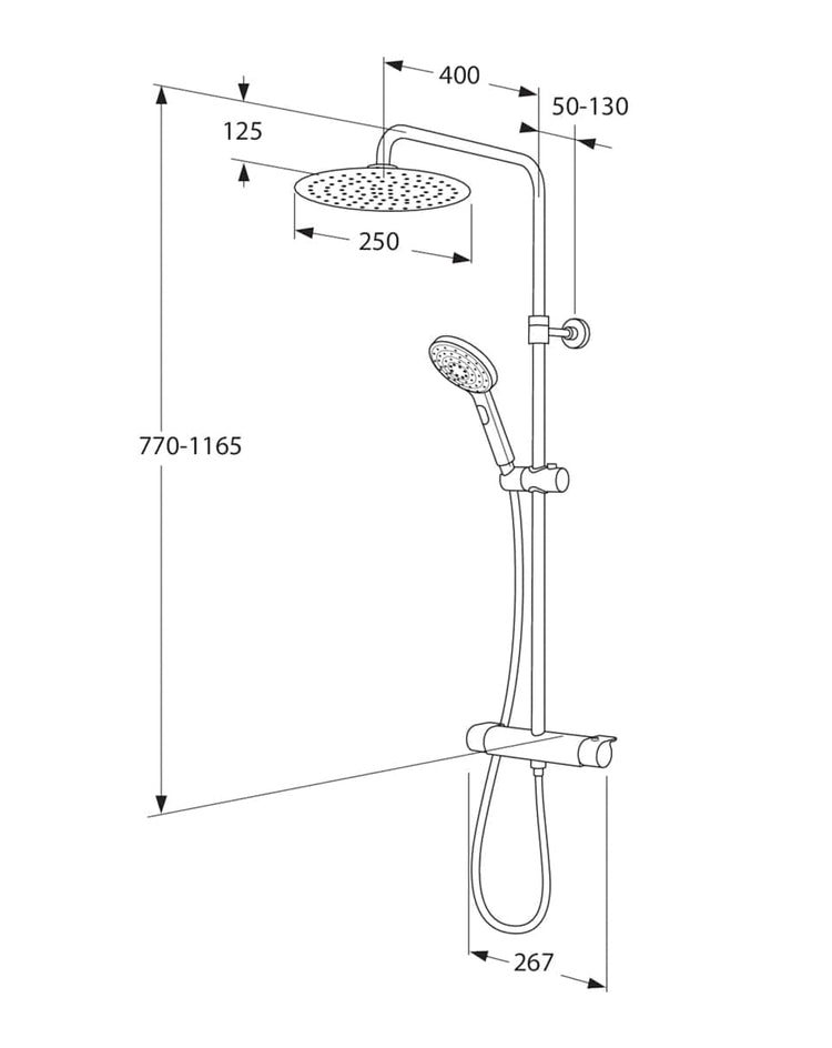 Gustavsberg Estetic Round Takdusj | Dusjsett - Bad.no